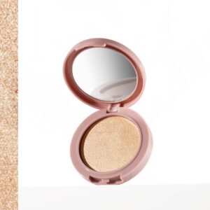 mally beauty positive radiance skin perfecting highlighter, liquid-powder luminous formula, sparkling champagne