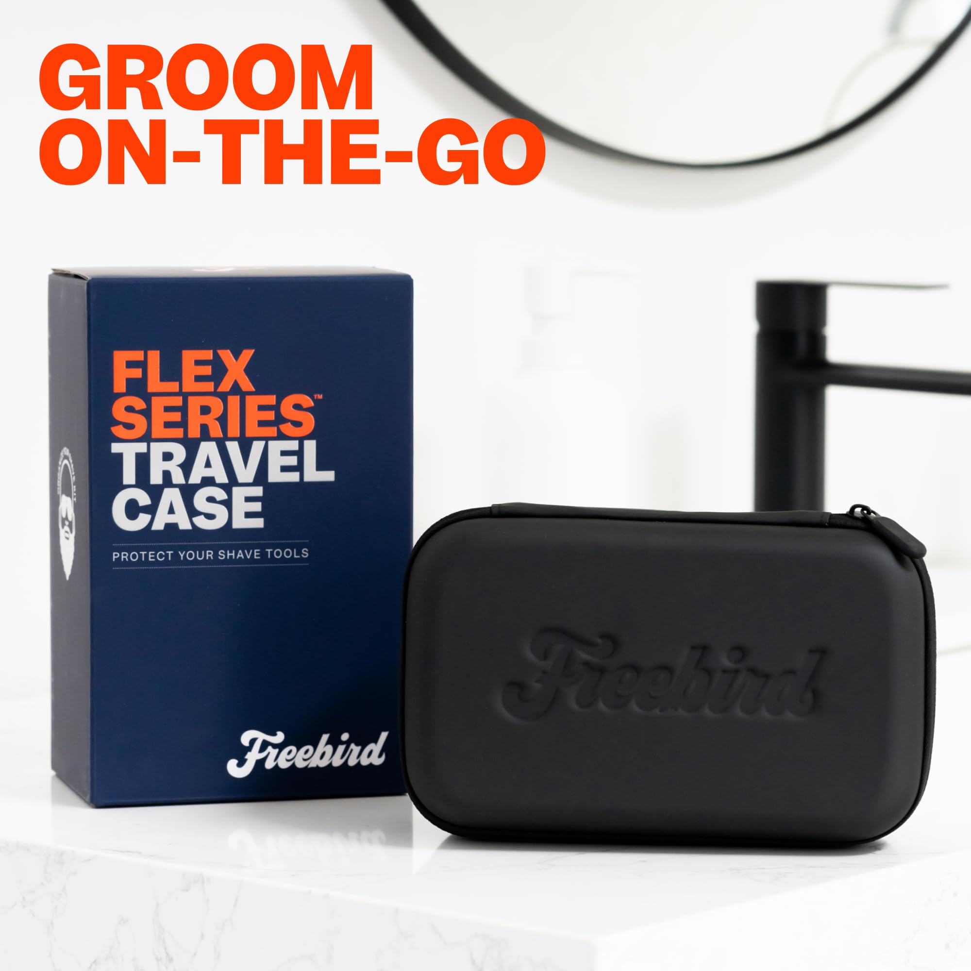 Freebird FlexSeries Travel Case - Robust and Water-Resistant, Enhanced Durability, Customizable Foam Inserts, Spacious and Portable, Compatible with FlexSeries Shaver for Men and Women