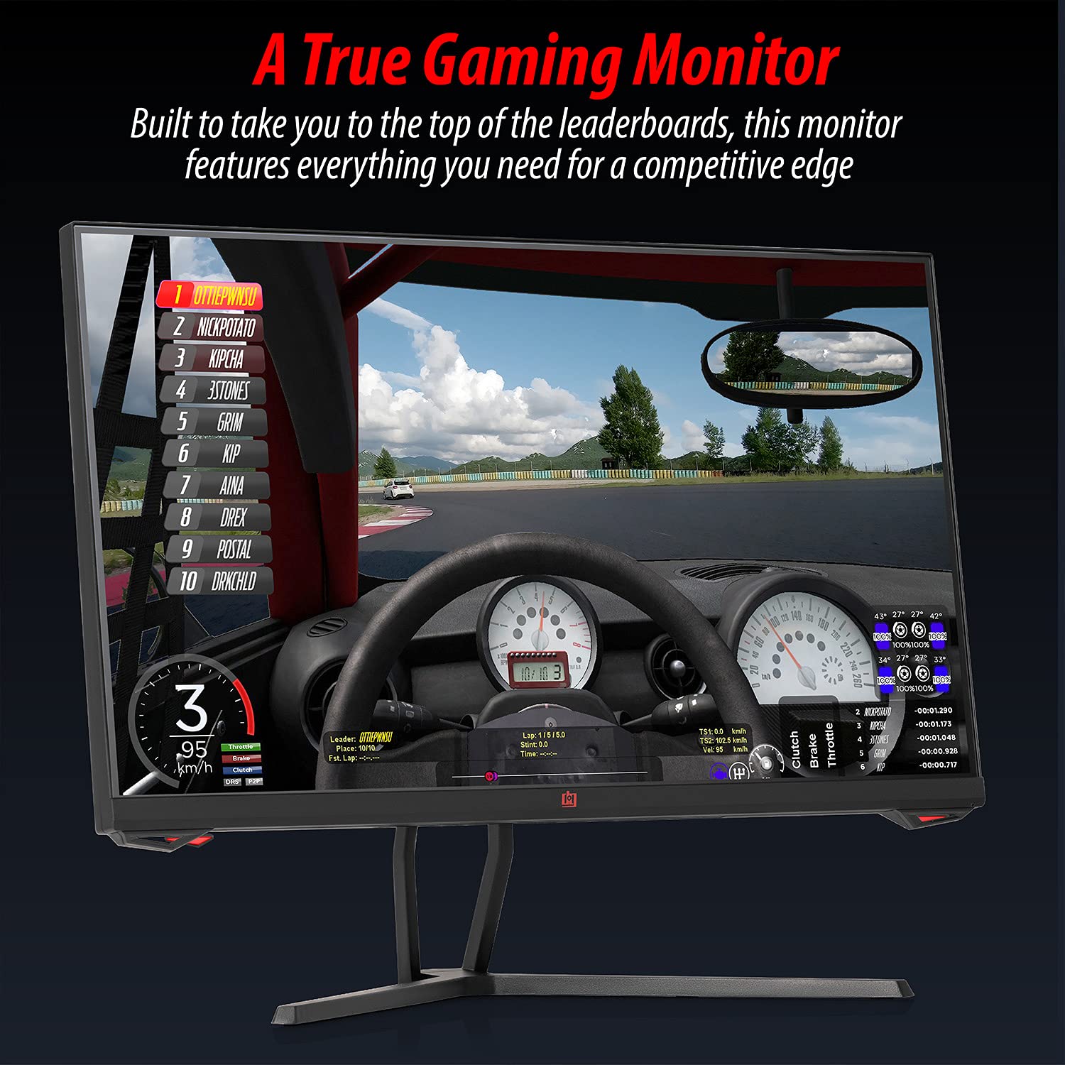 Deco Gear 25" Gaming Monitor, Fast IPS 1ms Panel with 144Hz Refresh Rate, 1920x1080 Full HD Resolution, Adaptive Sync, VESA Compatible - (Renewed)