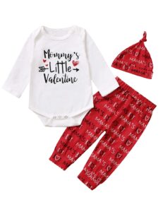 happidoo baby boy valentine's day outfit newborn 1st valentine's day clothes little mister heart breaker bodysuit (white,0-3 months)