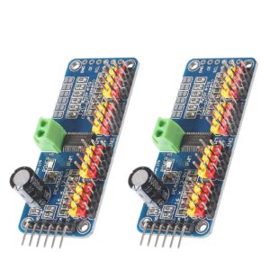 alinan 2pcs pca9685 16 channel 12 bit pwm servo motor driver board i2c iic module iic interface