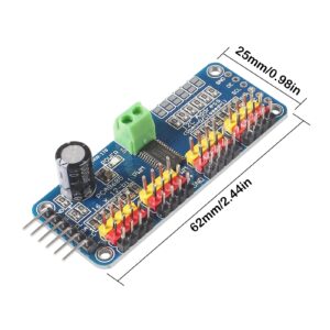 Alinan 2pcs PCA9685 16 Channel 12 Bit PWM Servo Motor Driver Board I2C IIC Module IIC Interface