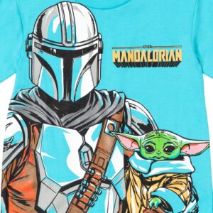 STAR WARS The Child The Mandalorian Little Boys T-Shirt and French Terry Shorts Outfit Set Blue/Gray 7-8