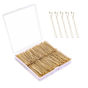 bobby pins blonde hair, 360 pcs blonde bobby pins, 2 inch premium bobby pin, secure hold bobby pins with store box, hair pins for kids, girls and women