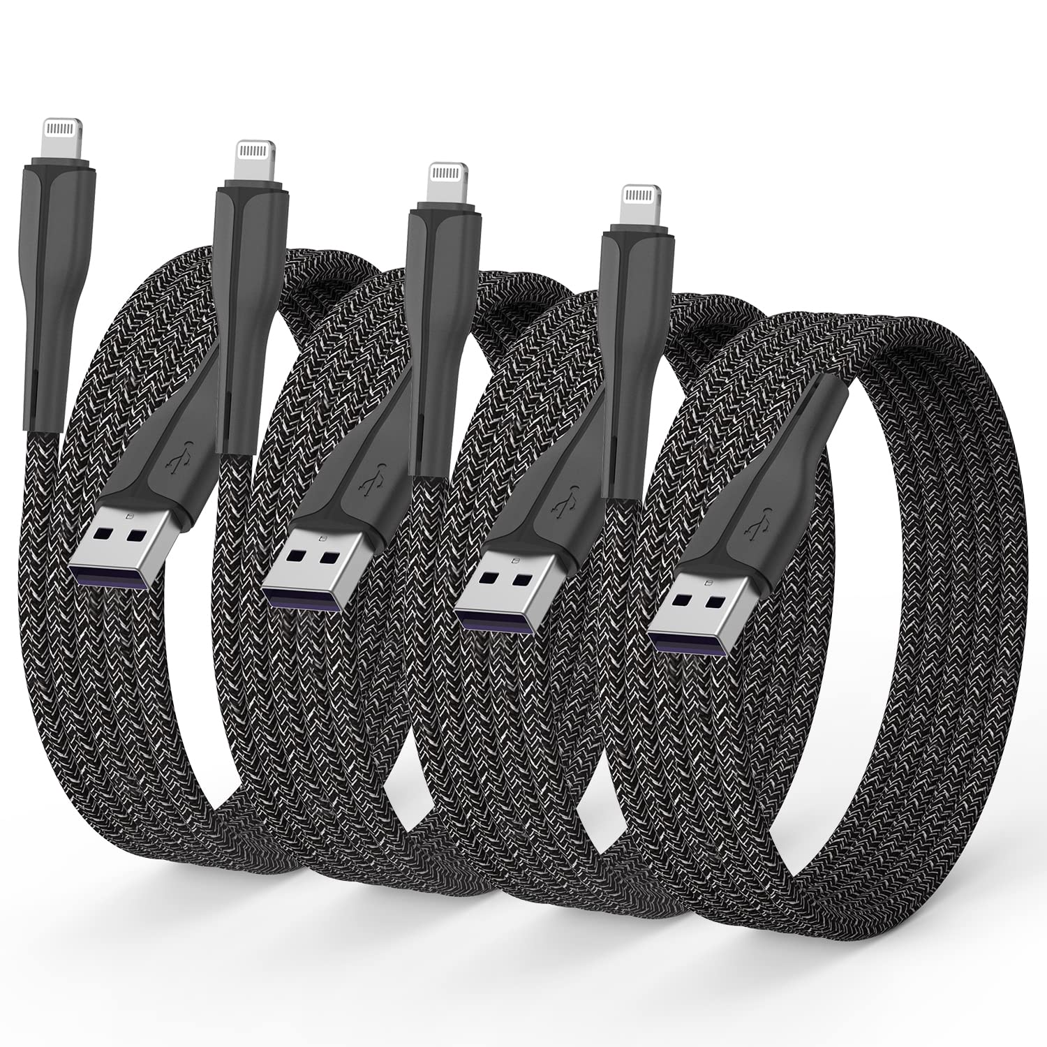 Hcoob for iPhone 15 Charger Fast Charging 10FT, iPhone 15 Charger Cord with 4Pack USB C Cable