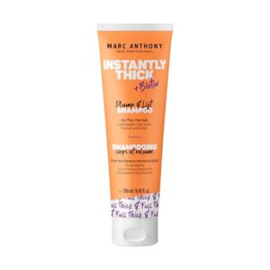 marc anthony hair thickening shampoo - biotin & aloe lightweight formula for volumizing, thicker & fuller hair