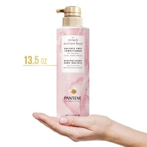 Pantene Nutrient Blends Miracle Moisture Boost Conditioner with Rose Water, 13.5 oz (Pack of 2)