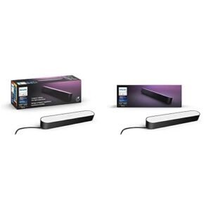 philips hue play base kit + extension (2 hue play bars + 1 plug), compatible with alexa apple homekit and google assistant, black