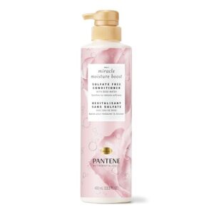 pantene nutrient blends miracle moisture boost conditioner with rose water, 13.5 oz (pack of 2)