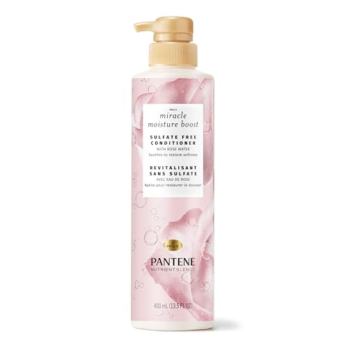 Pantene Nutrient Blends Miracle Moisture Boost Conditioner with Rose Water, 13.5 oz (Pack of 2)