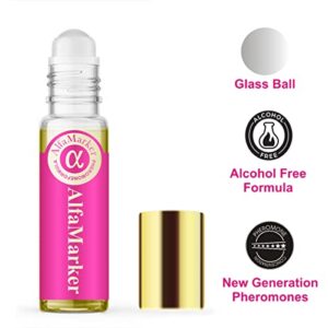 ALFAMARKER Flame Pheromone Perfume Oil for Women - (5ml rollon+5ml dropper) - Long-Lasting Fragrance