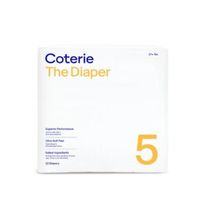 coterie size 5 diapers, 22 ct