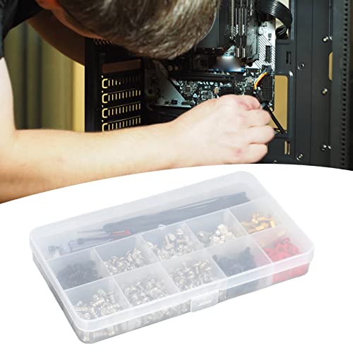 Computer Screw, Cleaning Brush 362Pcs Screwdriver PC Screws Cable Tie for Motherboard for CPU Disk for Maintenance