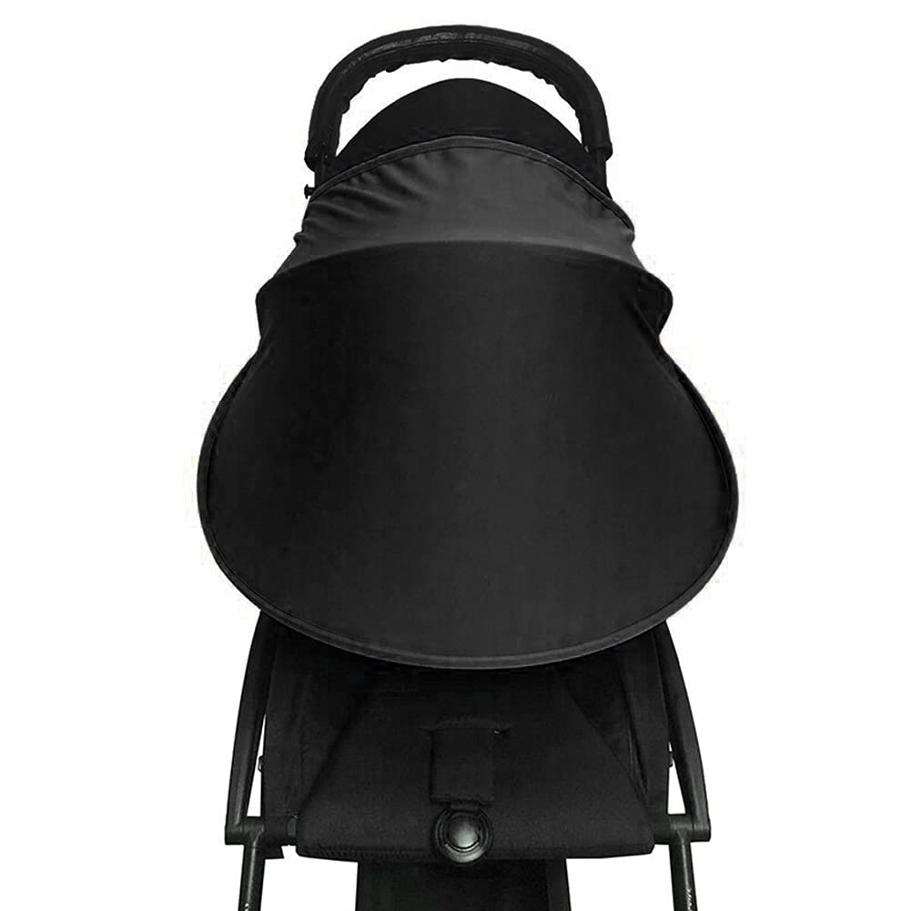 YOZUMD Stroller Sun Shade Baby Stroller Pram Pushchair Breathable Windproof Sun Shade Visor Sunshade Canopy Cover lightproof Black