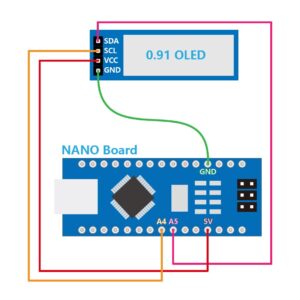 Hosyond 5 Pcs 0.91 Inch I2C OLED Display Module IIC OLED Screen DC 3.3V~5V Compatible with Arduino Raspberry PI (White Display Color)