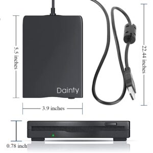 Dainty 3.5" External Floppy Disk Reader Drive Portable 1.44MB FDD for PC Windows 98/ME/2000/XP/Vista/Windows 7/8/10,for Mac£¬General