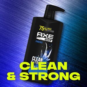 AXE Wash and Care for Clean and Strong Hair Phoenix 2-in-1 Shampoo and Conditioner Crushed Mint and Rosemary 100 percent Recycled Bottle 28 oz 4 Pack