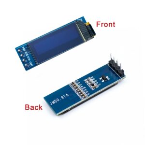 Hosyond 5 Pcs 0.91 Inch I2C OLED Display Module IIC OLED Screen DC 3.3V~5V Compatible with Arduino Raspberry PI (White Display Color)