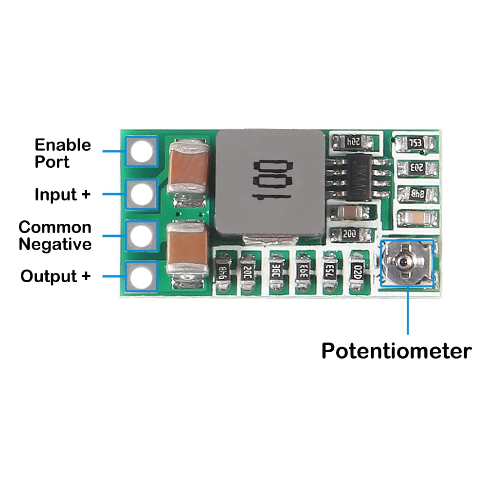 Alinan 12pcs Step-Down Power Supply Module Mini DC-DC 12-24V to 5V 3A Voltage Buck Converter Adjustable 1.8V 2.5V 3.3V 5V 9V 12V