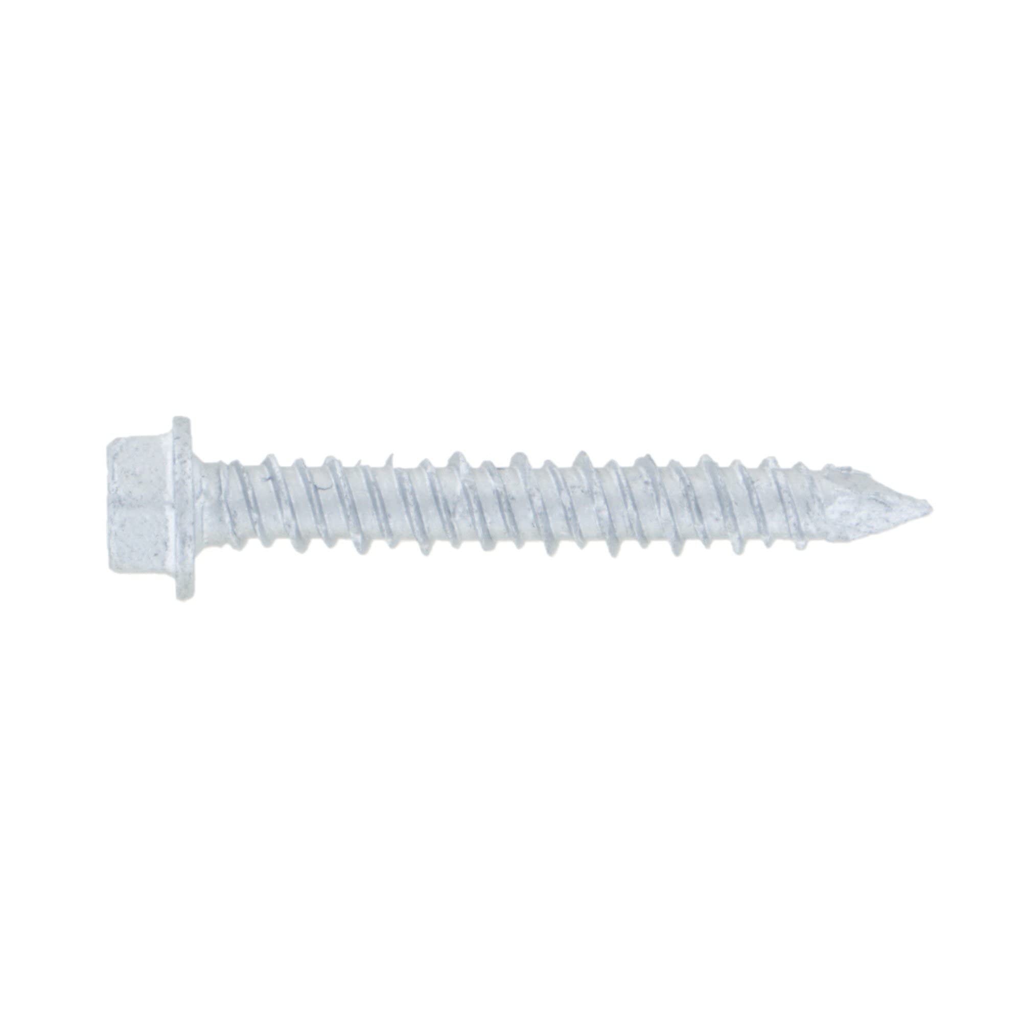 Fasteners Plus 1/4" x 1-3/4" Hex Head Type 410 Stainless Steel Concrete Screws [Box of 100]