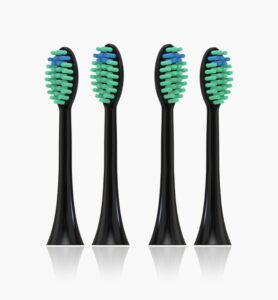 intocozy dy-108pro replacement toothbrush heads plaque control toothbrush heads for click-on sonic toothbrush, reminder bristles, full size, 4 count