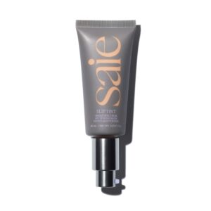 saie slip tint spf 35 tinted moisturizer - light coverage moisturizer + broad spectrum zinc oxide sunscreen with hydrating hyaluronic acid - shade four (1.35 oz)