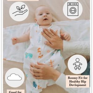 Adjustable Wearable Sleep Sack Newborn 0-6 Months | Baby Swaddle Blanket Boys, 3-6 Months | Soft Breathable Cotton Sleep Bag Infant, Sleepsack Newborn Essentials, 1.5 TOG All Seasons, Multicolor