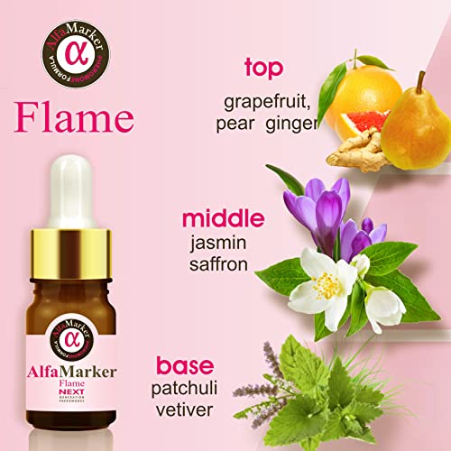 ALFAMARKER Flame Pheromone Perfume Oil for Women - (5ml rollon+5ml dropper) - Long-Lasting Fragrance