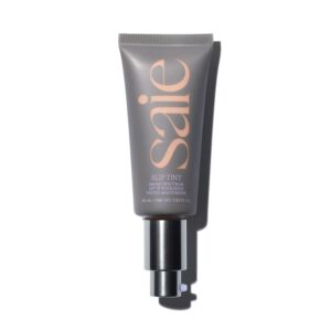 saie slip tint spf 35 tinted moisturizer - light coverage moisturizer + broad spectrum zinc oxide sunscreen with hydrating hyaluronic acid - shade three (1.35 oz)