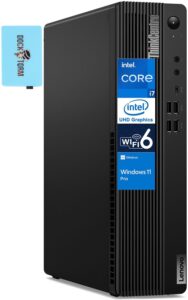 lenovo thinkcentre sff m80s business desktop (intel i7-10700 8-core, 16gb ram, 2tb hdd (2.5), wifi 6, bluetooth 5.1, rj-45, 4 display port, 2 display port (dp), win 10 pro) w/dkz hub