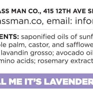 Grown Ass Man Co. - Solid Shampoo Bar Rich Lather 3 in 1: Hair, Beard & Body Wash - Plastic Free & Eco-Friendly, Natural & Organic for All Hair Types, 4oz Bar (Don't Tell Me It's Lavender, 3-Pack)