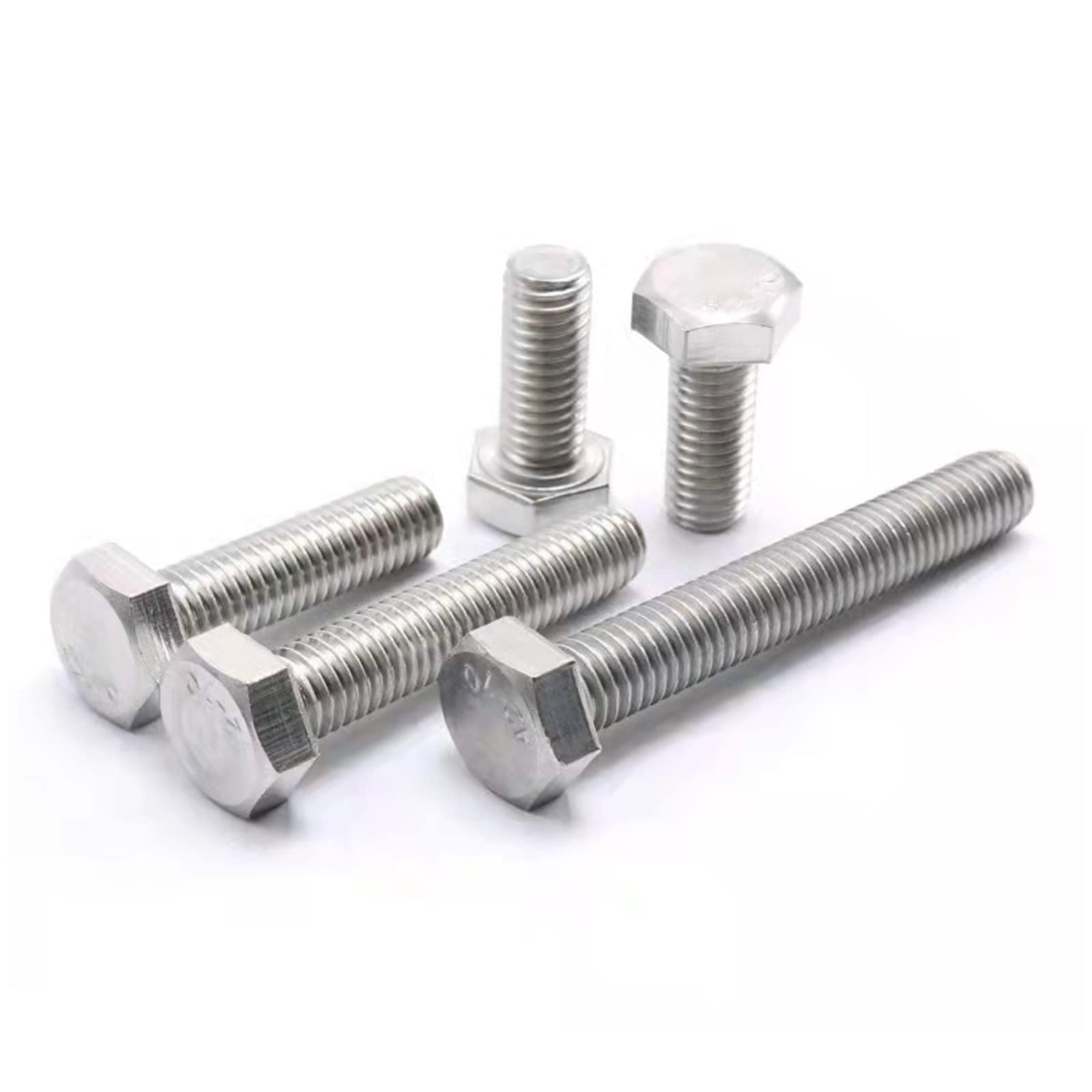 2 Pcs M12 Hex Bolt M12-1.75 x 120mm UNC Hex Head Screw Bolts A2-70(304) Stainless Steel Fully Threaded Hex Tap Bolts (304 ss;M12 x 120mm)