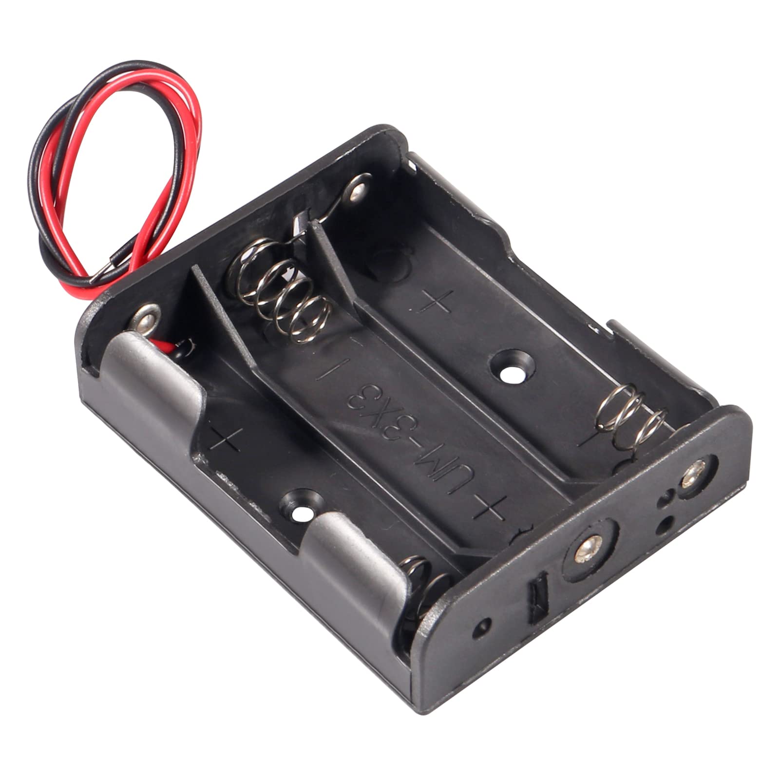 Aobao 6pcs 3 AA Battery Holder 3 X 1.5V 4.5V AA Battery Holder Case Box with Leads Wires