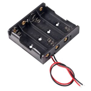 Aobao 3pcs 4 AA Battery Holder 4 X 1.5V AA Battery Holder Case Box with Leads Wires