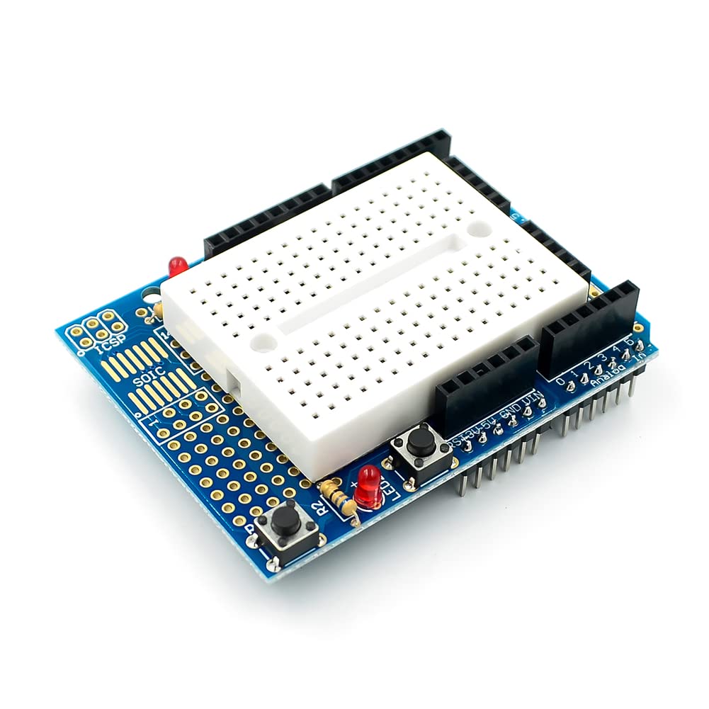 UNO R3 Proto Shield Prototype Expansion Board with SYB-170 Mini Breadboard Based for Arduino UNO R3 ProtoShield 4PCS