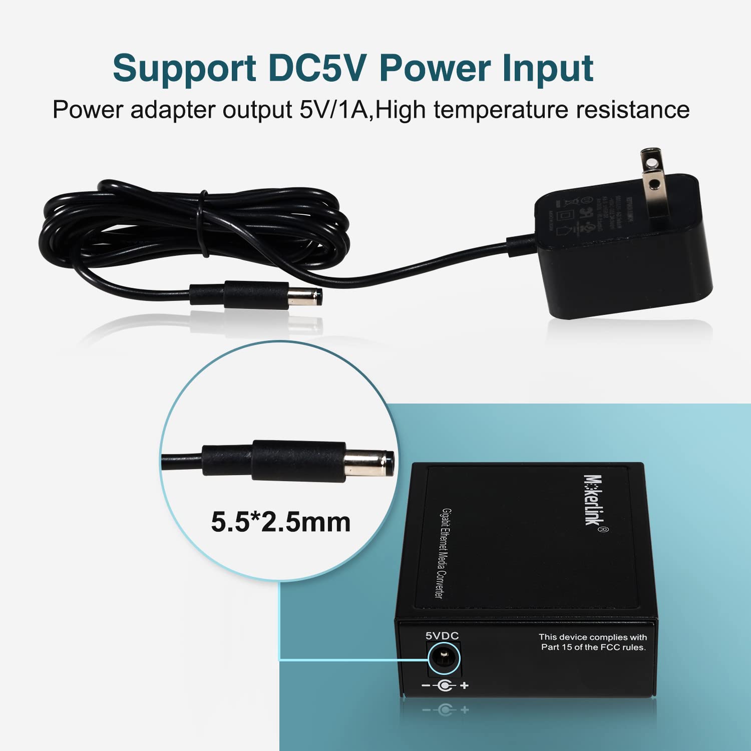 MokerLink Gigabit SFP to RJ45 Converter, Fiber to Ethernet Media Converter, 10/100/1000Mbps RJ45 Port, 1000Base-SX/LX SFP Slot, Support MiniGBIC Module