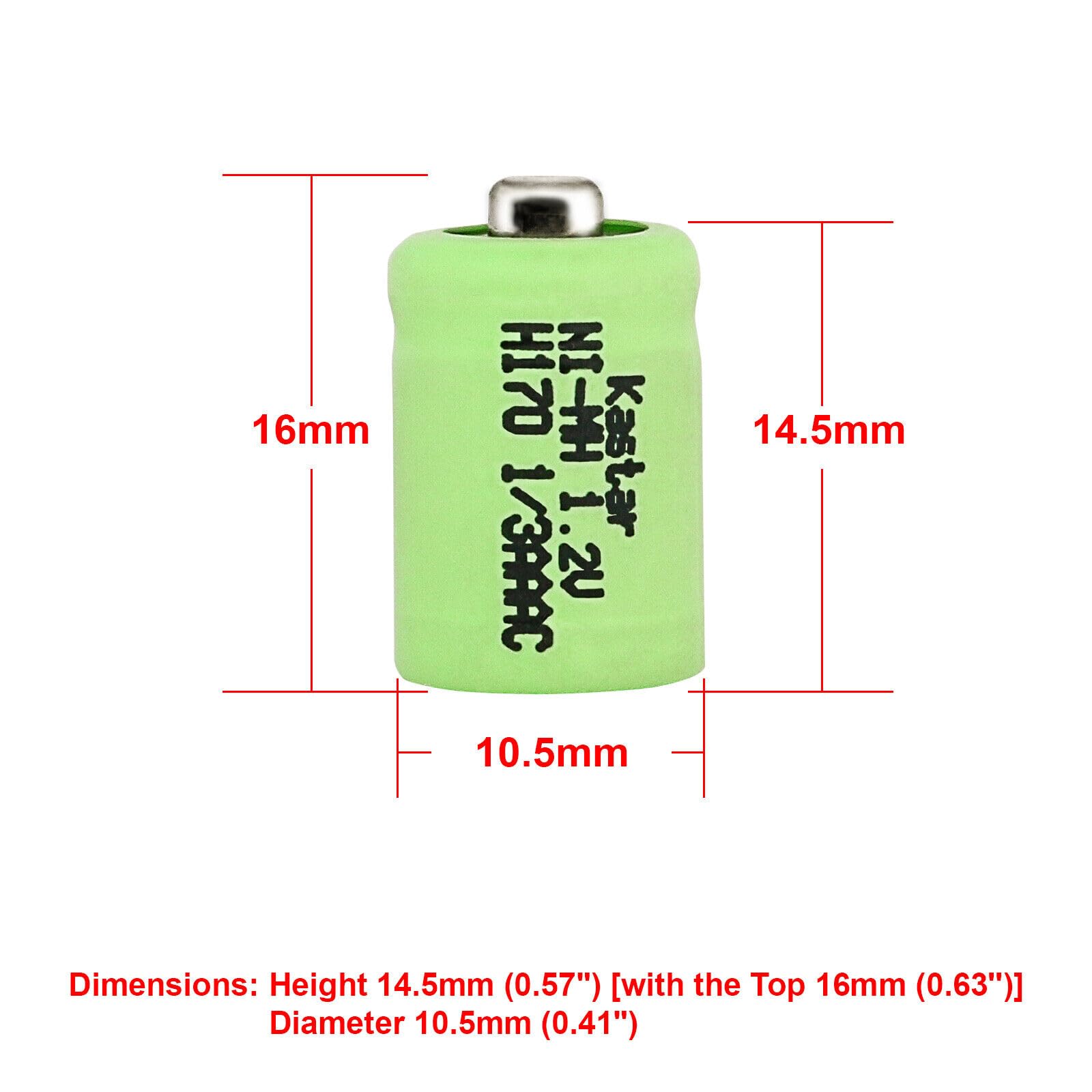 Kastar 4-Pack Battery Replacement for Solar Battery, Outdoor Solar Garden Art Light Battery, 1/3AAA-150NM-NT Nickel Metal Hydride, GP - 17AAAH, GP17AAAH, Sanyo N-50AAA, GP 1/3AAA-170NM, Waco ACK40303