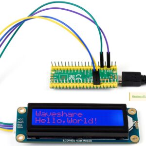 waveshare for Arduino Raspberry Pi/Pi Pico Jetson Nano, LCD1602 RGB Module 16x2 Characters up to 16 Million Colors Adjustable RGB Backlight Color I2C Interface 3.3V/5V