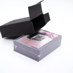 Deluxe Linen Flash Drive Box with Photo (Gray) to Put Your USB Flash Drive Holds one Photo on The Cover of The Box