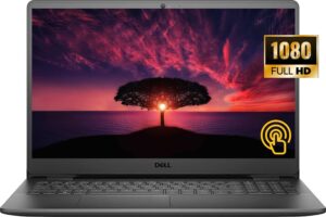 dell inspiron 15.6" fhd touchscreen business laptop, core i5-1035g1 (beats i7-7500u) up to 3.6ghz, windows 10 pro, 16gb ram, 256gb ssd, media card reader, ac wifi, bluetooth