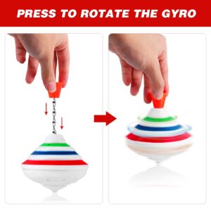 TOYANDONA 1pcs Light Up Spinning Top Toy, Flashing Gyroscope Toys with Music and Lights for Boy and Girl Birthday