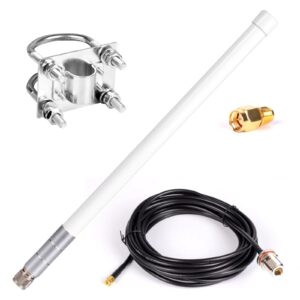 waterproof 8dbi lora 915mhz fiberglass antenna with 20ft low loss kmr195 cable for crypto helium hotspot rak mntd nebra bobcat 300 sensecap m1 easylinkin syncrob.it hotspot hnt miner