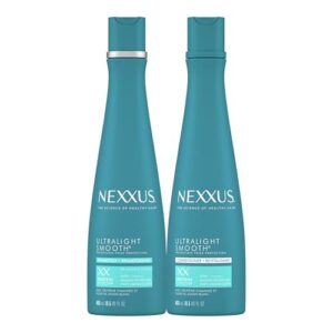 nexxus ultralight weightless shampoo & conditioner for dry, frizzy hair - smooth treatment to block out frizz, 13.5 oz (pack of 2)