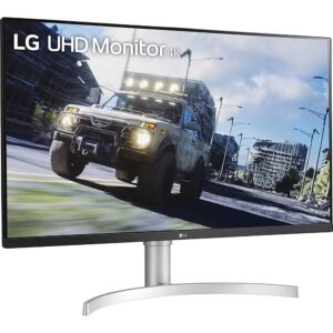 LG 32UN550-W 32" UHD 3840x2160 VA HDR10 AMD FreeSync Monitor Bundle with Deco Gear Mechanical Gaming Keyboard and 2X Deco Gear 6FT 4K HDMI 2.0 Cable