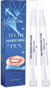 teeth whitening pen, instant teeth whitener, effective teeth whitening gel, painless for tooth whitening, perfect sensitive teeth whitening product, travel friendly, natural mint ingredient- 2pcs