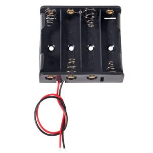 Aobao 3pcs 4 AA Battery Holder 4 X 1.5V AA Battery Holder Case Box with Leads Wires