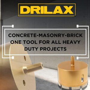 4-1/2 Inch Masonry Hole Saw, Diamond Hole Saw, Heavy Duty Dry Core Hole Saw for Concrete Hole Saw Bit Brick, Cinder Block, Core Drill Guide Included Extra Long Depth of Cut