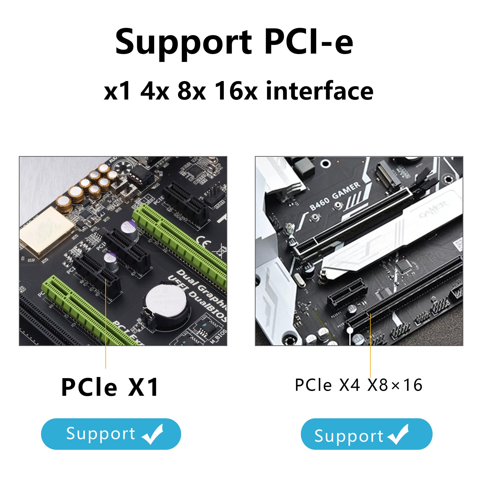 GELRHONR M.2 NVME SSD to PCIe X1 Host Controller Expansion Card,Supports 2280, 2260, 2242, 2230 Solid State Drives(Do not Support NGFF)