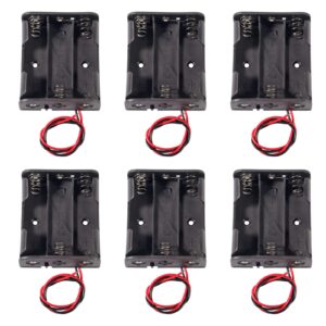 aobao 6pcs 3 aa battery holder 3 x 1.5v 4.5v aa battery holder case box with leads wires