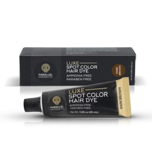 parallel products - luxe color (dark brown) - cream hair dye - 25ml - tint for professional spot coloring - covers grey hair - root touch-up